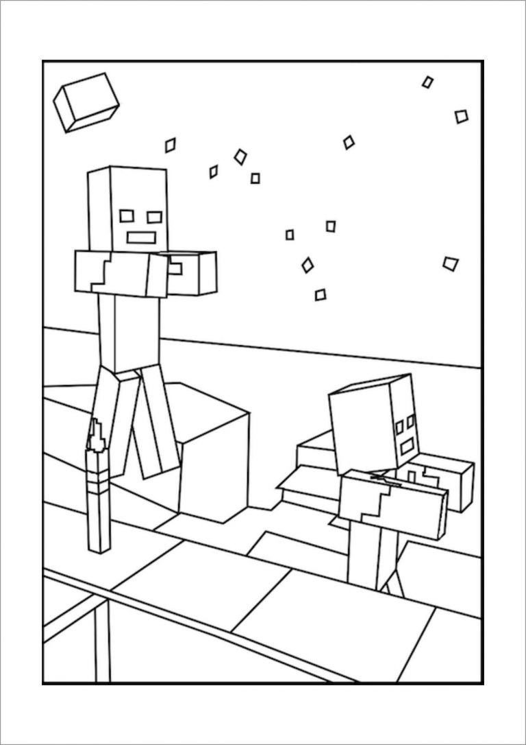 Minecraft Coloring Pages Zombie - ColoringBay