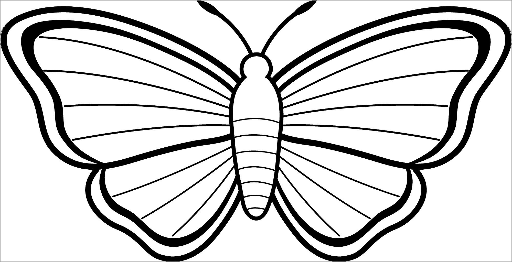 Printable Butterfly Coloring Page ColoringBay Printable Butterfly Coloring Page ColoringBay